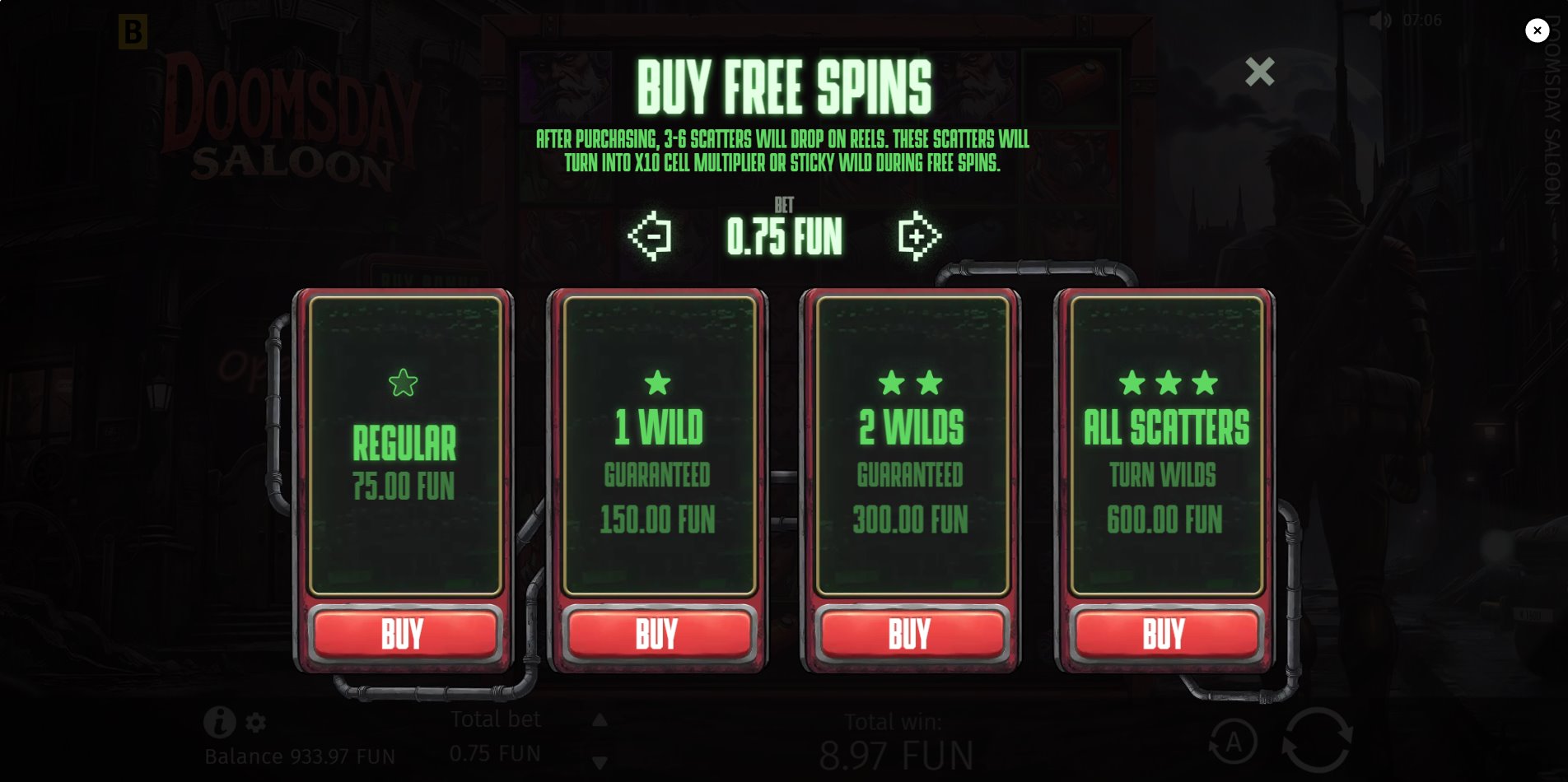 Doomsday Saloon Free Play Demo (BGaming) - Ispinix